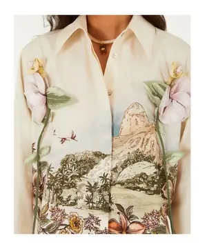 Farm Rio Toile De Rio Long Sleeve Shirt