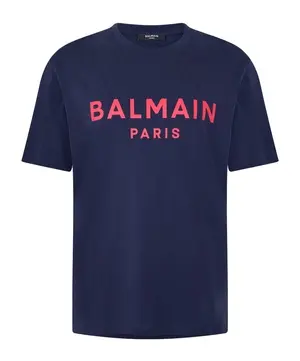 Balmain Crewneck Shortsleeve Tshirt - Blue
