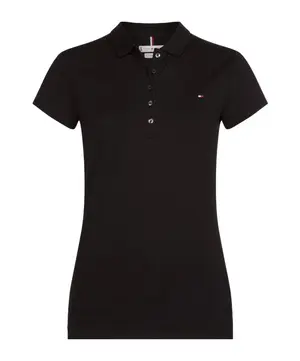 Tommy Hilfiger Short Sleeve Slim Fit Polo Shirt - Black