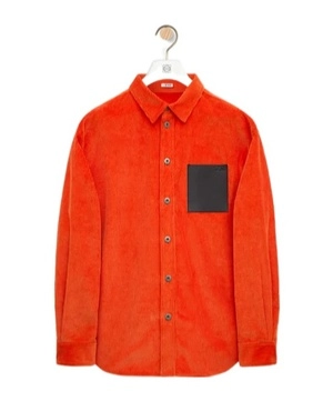 Loewe Shirt In Cotton Corduroy - Oranges