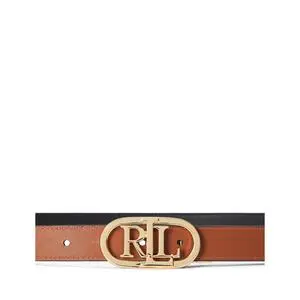 Ralph Lauren Oval-logo Reversible Leather Skinny Belt