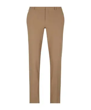 Hugo Boss Solid Casual Trousers - Brown