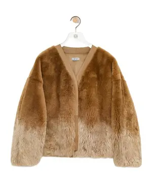 Loewe Cardigan In Shearling