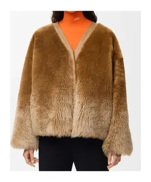 Loewe Cardigan In Shearling