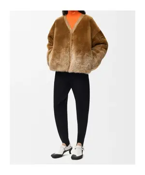 Loewe Cardigan In Shearling