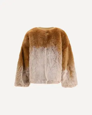 Loewe Shearling Cardigan - Camel