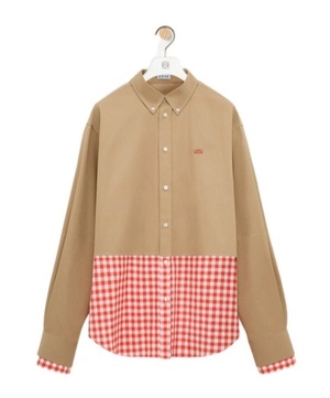 Loewe Shirt In Cotton Twill And Poplin - Light Brown