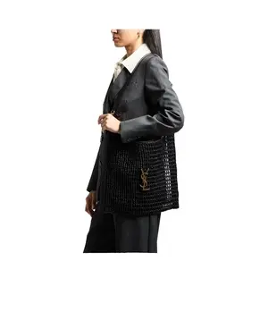 Saint Laurent Large Woven Tote Bag