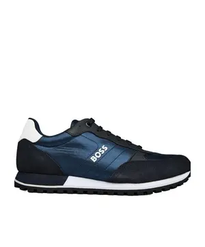 Hugo Boss Parkour Runners Textured Mesh Trainers - Black