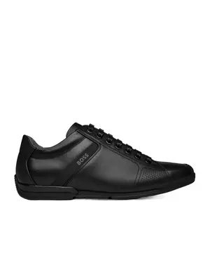 Hugo Boss Saturn Smooth Low Top Premium Leather Trainers
