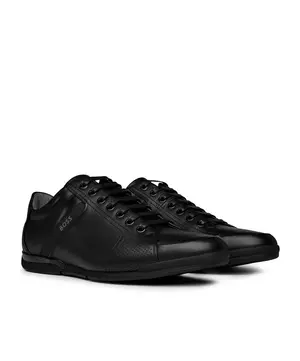 Hugo Boss Saturn Smooth Low Top Premium Leather Trainers