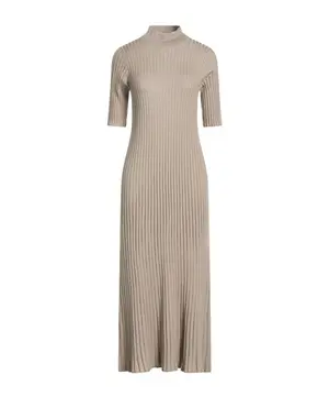 Brunello Cucinelli Ribbed Metallic Knit Maxi Dress - No