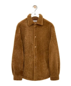 Loewe Overshirt In Shearling Corduroy