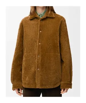 Loewe Overshirt In Shearling Corduroy