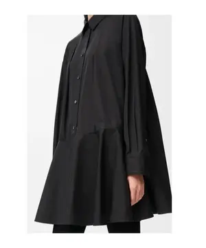 Loewe Shirt Dress In Cotton With Peplum Silhouette