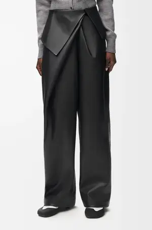 Loewe Draped Trousers In Nappa Lambskin