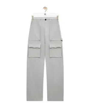 Loewe Cargo Trousers In Cotton - Grey