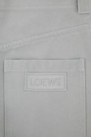 Loewe Cargo Trousers In Cotton With Wire-trimmed Pockets