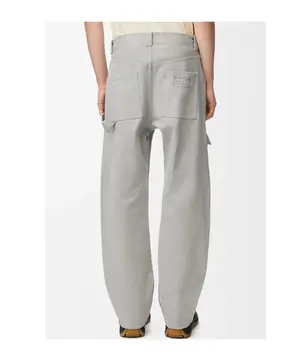 Loewe Cargo Trousers In Cotton With Wire-trimmed Pockets