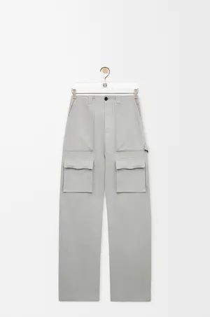 Loewe Cargo Trousers In Cotton With Wire-trimmed Pockets