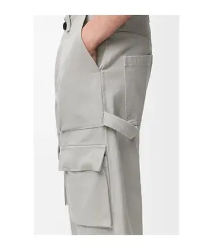 Loewe Cargo Trousers In Cotton With Wire-trimmed Pockets