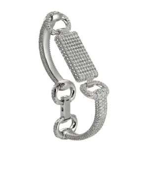Gucci Horsebit Bracelet - Silver/white