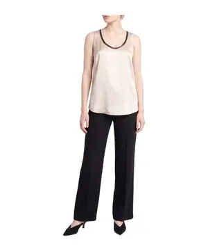 Brunello Cucinelli Sleeveless Crew-neck Solid Top