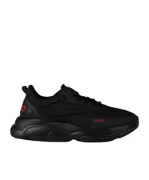 Hugo Boss Solid Color Sneakers - Black