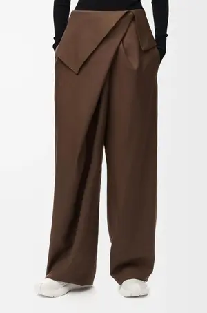 Loewe Draped Trousers In Wool