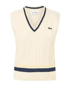 Lacoste V-neck Cableknit Vest
