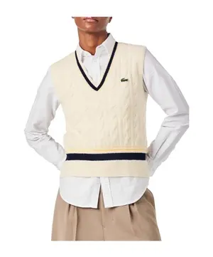 Lacoste V-neck Cableknit Vest
