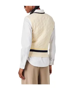 Lacoste V-neck Cableknit Vest