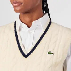 Lacoste V-neck Cableknit Vest