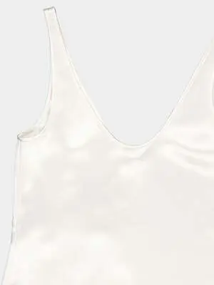 TOM FORD Off- Silk Scoop Neck Tank Top