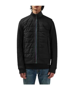 Paul Smith Mixed-fabric Stand Collar Jacket