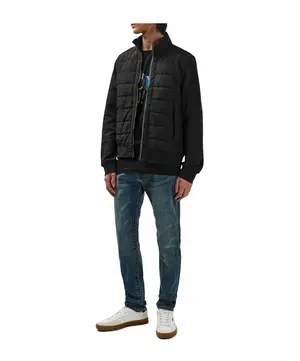 Paul Smith Mixed-fabric Stand Collar Jacket