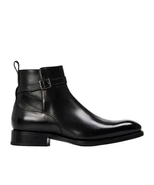 Hugo Boss Polishedleather Jodhpur Boots - Black