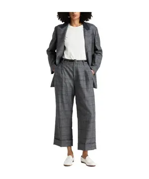 Brunello Cucinelli Straight-checked Suit Pants