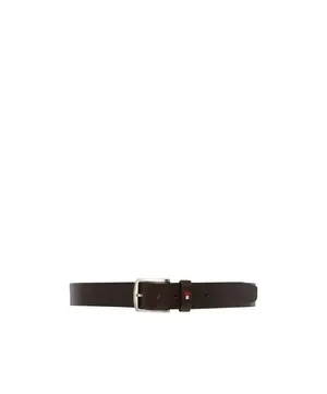 TOMMY HILFIGER Tommy Hilfiger Leather Belt With Brushed Steel Buckle