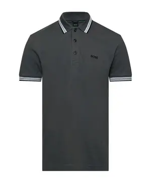 Hugo Boss Shortsleeve Polo Shirt With Stripedtrim Collar