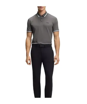 Hugo Boss Shortsleeve Polo Shirt With Stripedtrim Collar