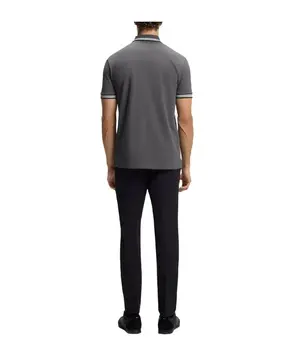 Hugo Boss Shortsleeve Polo Shirt With Stripedtrim Collar