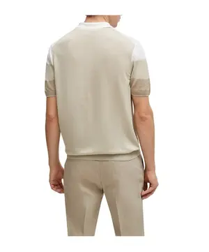 Hugo Boss Horizontalstripe Shortsleeve Knit Polo Shirt