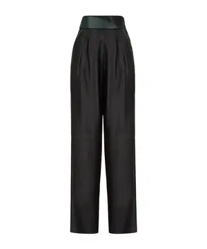 Emporio Armani High Waisted Wide Leg Trousers
