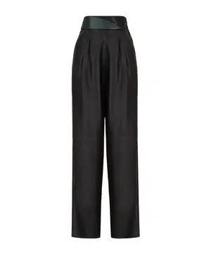 Emporio Armani High Waisted Wide Leg Trousers