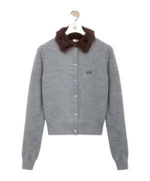 Loewe Cardigan In Wool - Gray