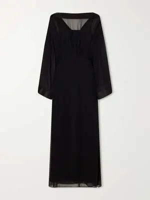 Saloni Yuki Layered Organza And Silk Maxi Dress
