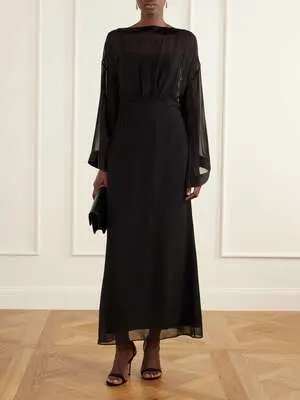 Saloni Yuki Layered Organza And Silk Maxi Dress