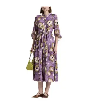Max & Co. Max&co. Floral Print Shirt Dress With Belt