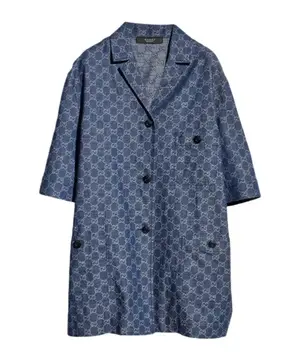 Gucci Gg Jacquard Short Sleeve Shirt - Blue